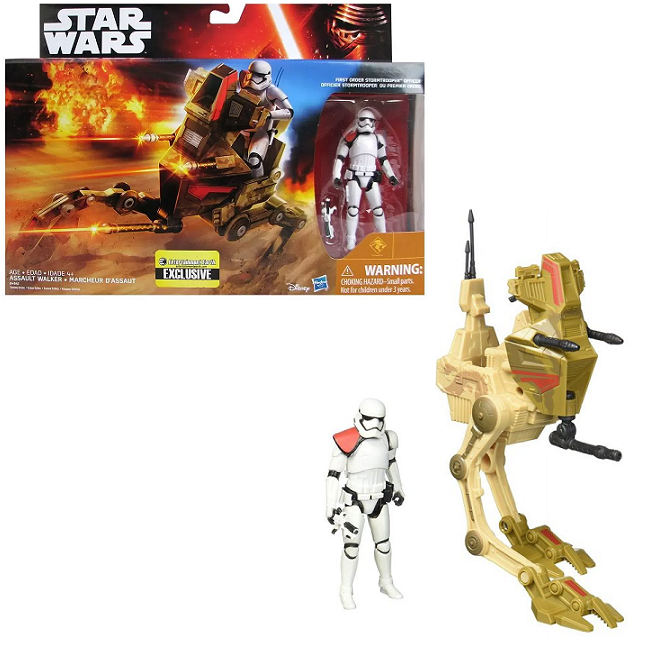 Assault Walker w/ First Order Stormtrooper Officer - Star Wars 3.75-In ...