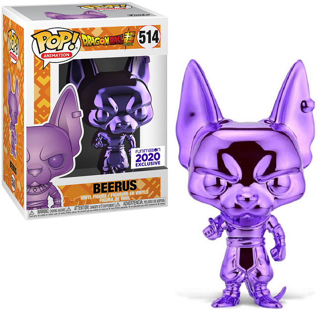 Beerus #514 - Dragonball Super Funko Pop! Animation [Purple Chrome Fun ...