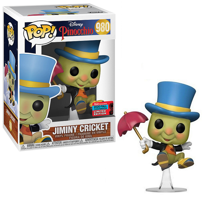 Jiminy Cricket #980 - Pinocchio Funko Pop! [2020 Fall Convention Exclu ...